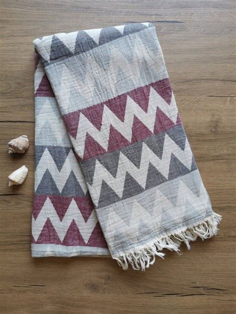 Turkish Cotton Towel Grey Beach Beige Peshtemal