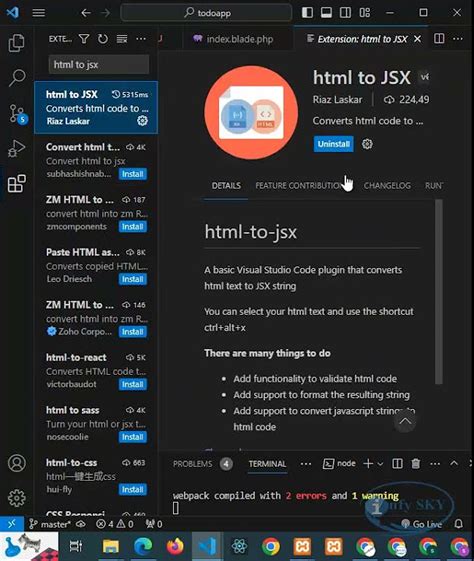 React Html To Jsx Converter In React Vs Code Easy Steps Shorts Reactjs Coding Jsx Infysky