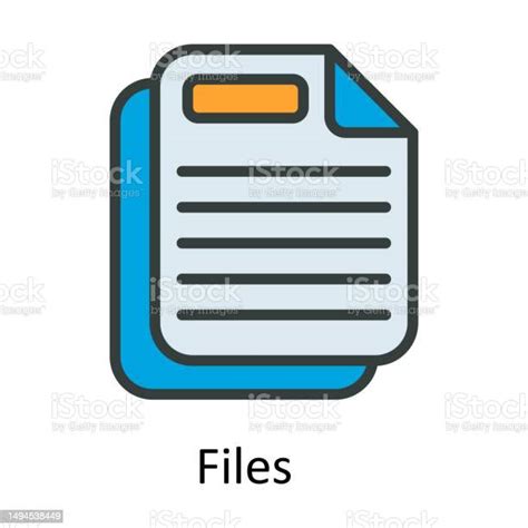 Files Vector Fill Outline Icon Design Illustration User Interface Symbol On White Background Eps