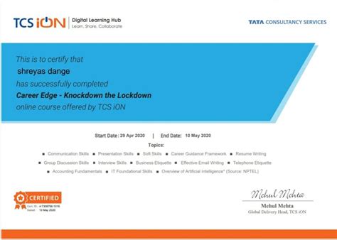 Shreyas D On Linkedin Tcsion Tcs