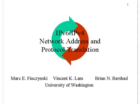 IPv6 IPv4 Network Address And Protocol Translation