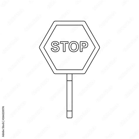 Precise Stop Sign Outline Design Usage And Design Trends