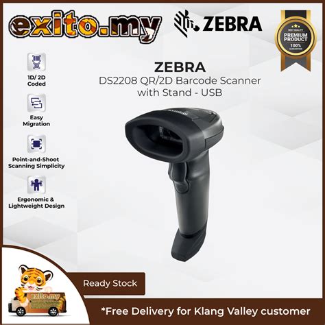 Zebra Ds2208 Qr 2d Barcode Scanner With Stand Usb Exito My
