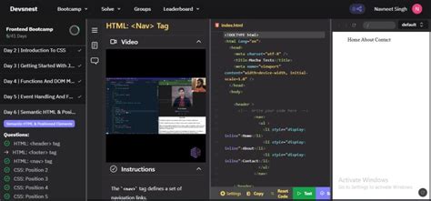 Day 9 Of Web Development Journey Semantic Html Css And Js Navneet
