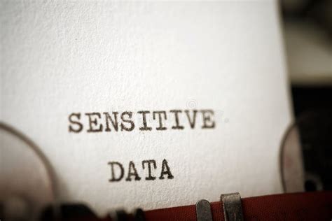 Sensitive Data Phrase Stock Photo Image Of Software 311745536