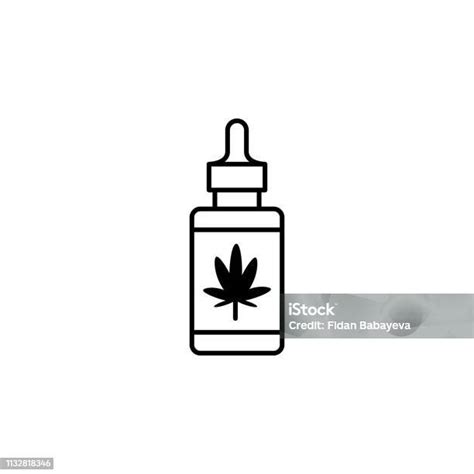 잡 초 노리개 젖꼭지 마리화나 개요 아이콘 웹에 사용할 수 있습니다 로고 모바일 앱 Ui Ux 가문비나무에 대한 스톡 벡터 아트