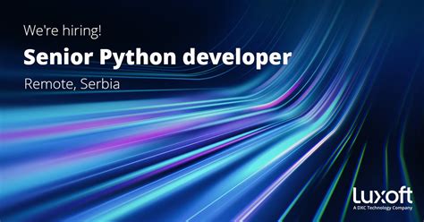 Luxoft Serbia On Linkedin Python Luxoftserbia Hotjob Wearehiring