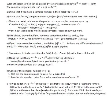 Solved Problem Practice With Complex Numbers Complex Chegg