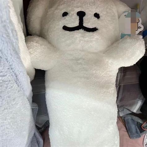 ♡韓國線條小狗長條抱枕 娃娃長抱枕 睡覺夾腿抱枕 側睡毛絨玩具 療癒抱枕 情人節禮物 生日玩偶禮物 小狗娃娃 送禮禮物 蝦皮購物