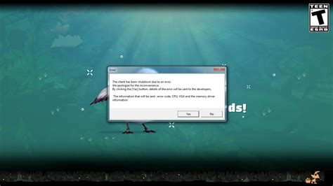 Error The Client Has Been Shutdown Due To An Error Connection Game