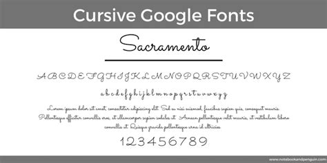 Best Cursive Google Fonts With Examples