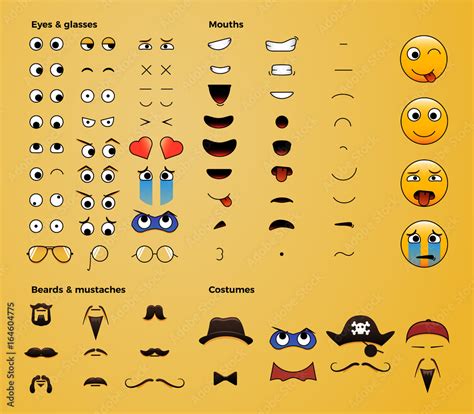 Make Your Own Emoji Smiley Vector Eps File Easily Editable For You To