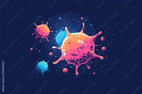 Tumor Microenvironment Background With Cancer Cells T Cells Nanoparticles Molecules And Blood