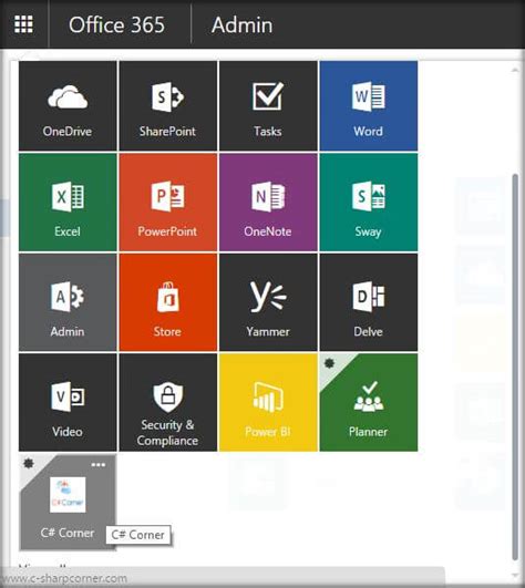 Add Custom Tiles To Office App Launcher
