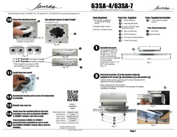 James Loudspeaker 63sa 463sa 7 Installation Guide Manualzz