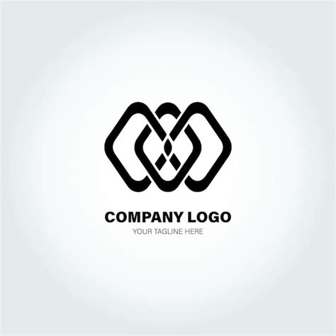 Premium Vector Logo Consists Of A Symmetrical Abstract Mark That Resembles A Stylized