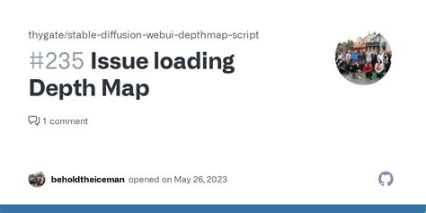 Issue Loading Depth Map Issue 235 Thygate Stable Diffusion Webui