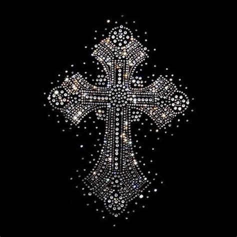 Rhinestone Clear Cross Heat Transfer Iron On Artofit