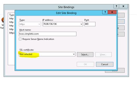 Iis 8 Binding Ssl Certificate Reset In Win 2012 Server Fault