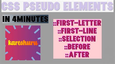 Css Pseudo Elements Explained In 4 Minutes Hindi Tutorial For Beginners Youtube
