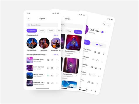 Music Player Mobile App Uiux Design Figma 7 Images Behance