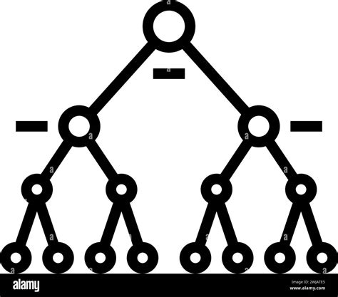 Decision Tree Algorithm Line Icon Vector Illustration Stock Vector