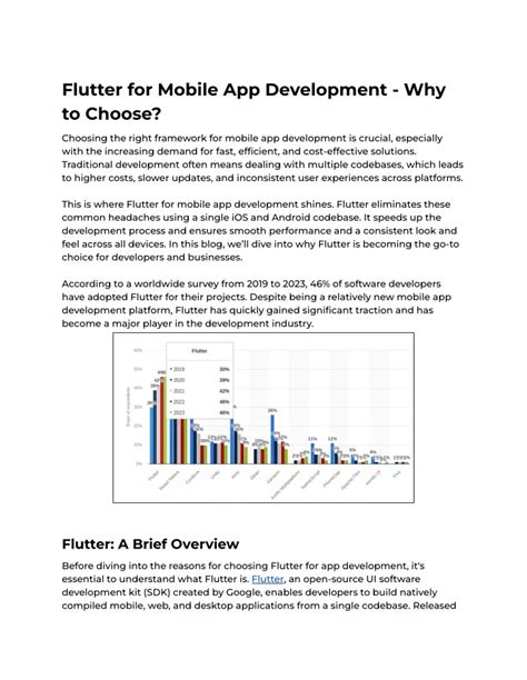 Ppt Flutter For Mobile App Development Why To Choose Powerpoint