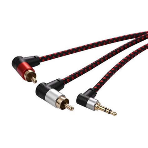Bottone 90° Rca Cable Jacks 35mm To 2rca Music Stereo Cable Male Bottone 90° Rca Cable Jacks 35mm To 2rca Music Stereo Cable Male