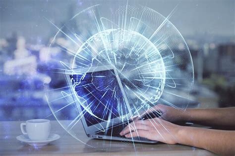 Premium Photo Multi Exposure Of Woman Hands Typing On Computer And