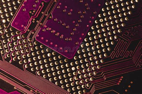 Processor Pins Macro Computer Motherboard Close Up Cpu Pins On A