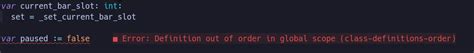 Class Definition Order Issues With Enumssettersgetters · Issue 188 · Sconygodot Gdscript