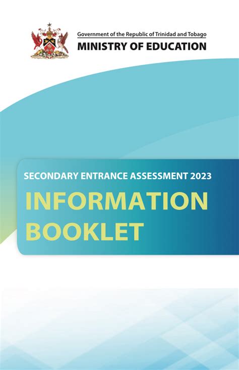 Sea Booklet 2023 Ministry Of Education