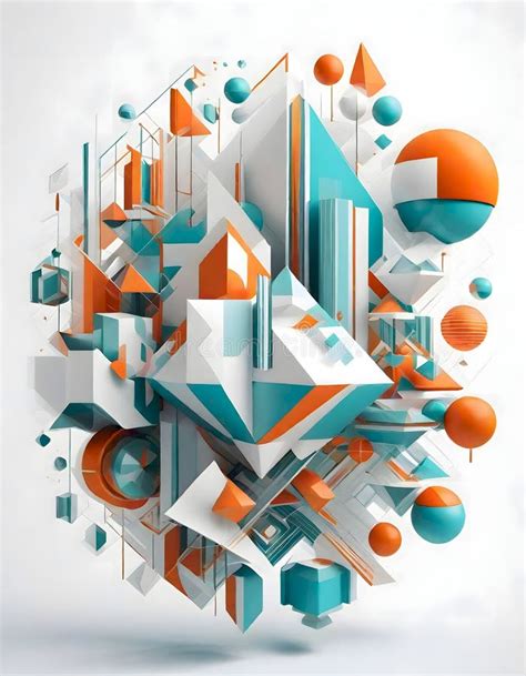 Futuristic Geometric 3d Design Stock Illustration Illustration Of Crisp Composition 301134291