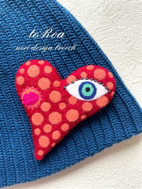 Toroaなドットハートブローチ大 Toroa