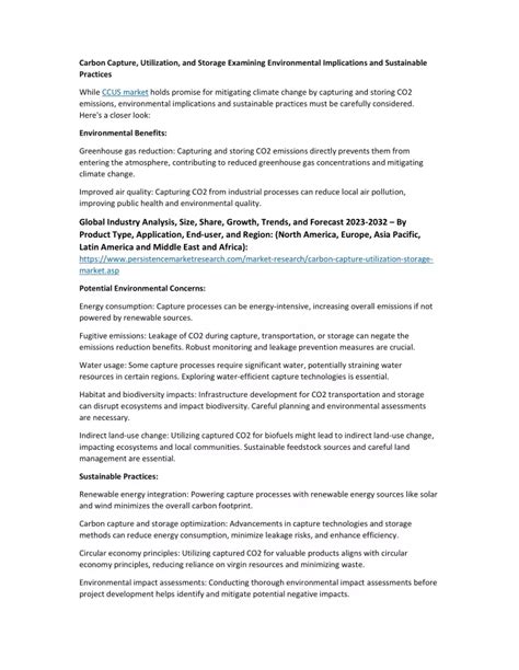 Ppt Carbon Capture Utilization And Storage Examining Environmental Implications An
