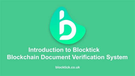 Blocktick Blockchain Based Document Verification System Pdf