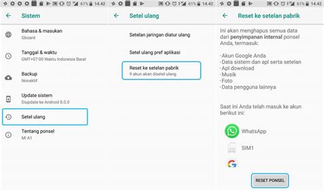 Cara Factory Reset Hard Reset Xiaomi Mi A Lupa Pola Kunci Layar