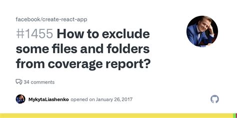 How To Exclude Some Files And Folders From Coverage Report · Issue 1455 · Facebook Create