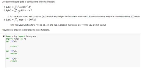 Solved Use Tegrate Quad To Compute The Following