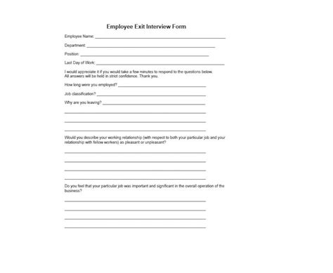 Exit Interview Form Shrm At Billy Tate Blog