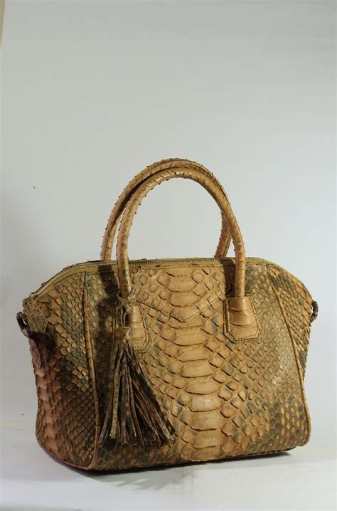 Pin By Moisco Leather On Python Bags Python Bags Bags Burlap Bag