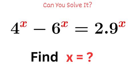 A Nice Exponential Problem How To Solve Youtube A Nice Exponential Problem How To Solve Youtube