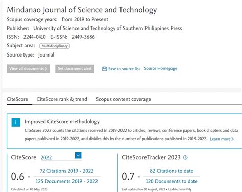 Mindanao Journal Of Science And Technology Mjst Maintains Presence In