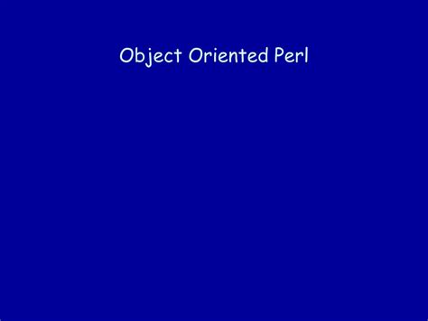Ppt Object Oriented Perl Powerpoint Presentation Free Download Id