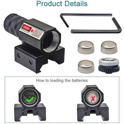 Compact Tactical Red Beam Laser Sight Laser Dot Sight Scope For Rifles Pistols