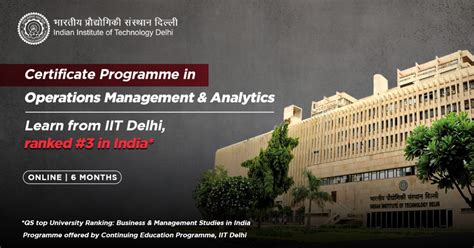 Certificate Programme In Operations Management And Analytics From Iit Delhi Upgrad Upgrad