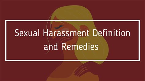 Posh At Work Sexual Harassment Definition And Remedies