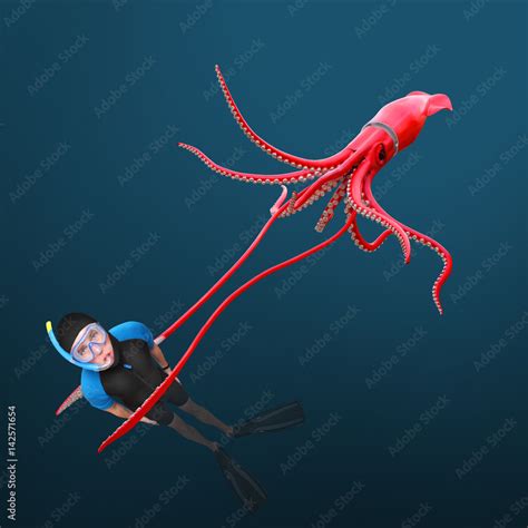 Deep Sea Giant Squid