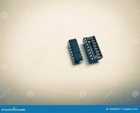 Isolated IC Chip And Socket Stock Photo Image Of Light Blue 193268312
