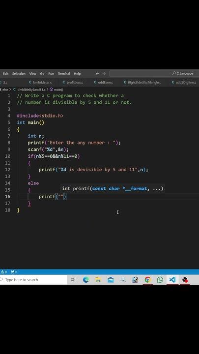 Write A C Program To Check Whether A Number Is Divisible By 5 And 11 Or Not Cprogramming